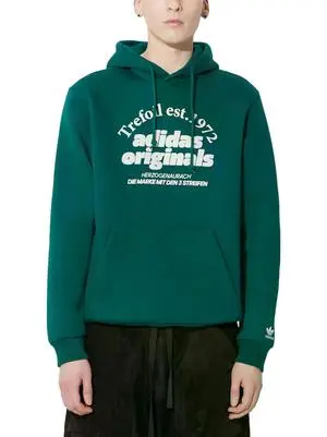 Adidas Logo-print Hoodie - Green