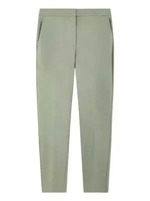 Max Mara Pressed-pleat Detail Trousers - Green