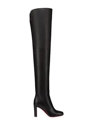 CHRISTIAN LOUBOUTIN Loo Botta 85 Leather Thigh-high Boots - Red