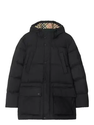Burberry Knight-patch Puffer Jacket - Black