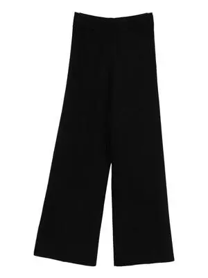 TWINSET Knitted Wide Leg Trousers - Black