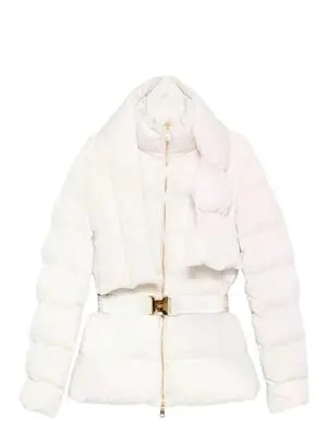 Elisabetta Franchi Belted Padded Jacket - White