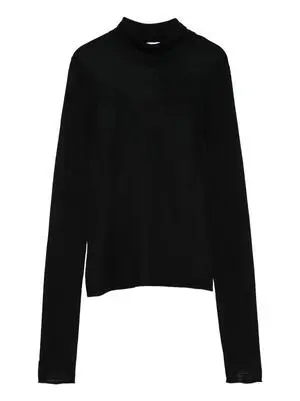 Patrizia Pepe Turtleneck Knitted Top - Black