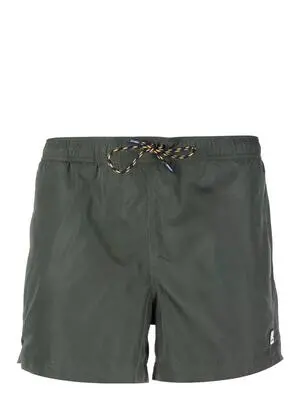 K-WAY Logo-patch Swim Shorts - Green