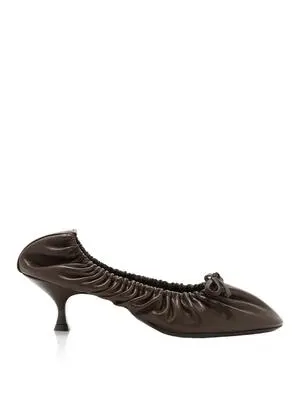 HERBERT LEVINE Gather Around Leather Pumps - Brown