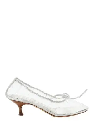 HERBERT LEVINE Rain Check Pvc Ballet Pumps - White