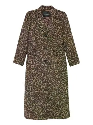THELAURENT Leopard-print Single-breasted Coat - Neutrals
