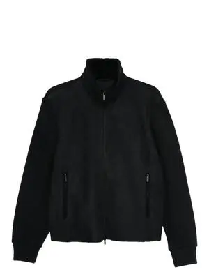 Giorgio Armani High-neck Bomber Jacket - Black
