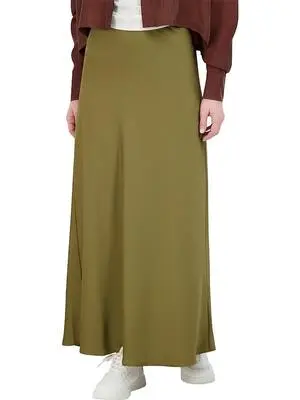 POINT Slip Skirt - Gold Olive