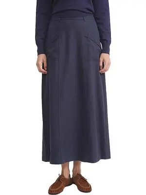 POINT Twill Pocket Skirt - Navy
