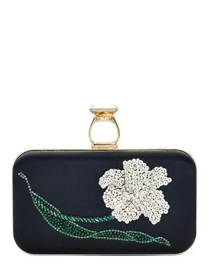 Sachin & Babi Embroidered On The Rocks Clutch - Black