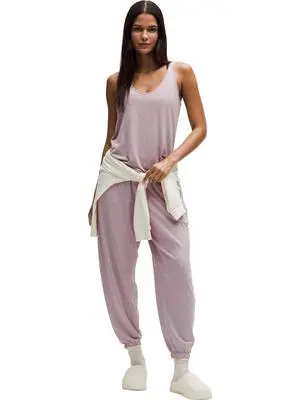 Lululemon Becalm Oversized Mid-rise Pant Heathered Porcelain Pink