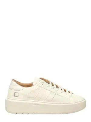 D.a.t.e. Leather Platform Sneakers - White