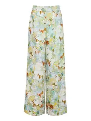 Cara Cara Josephine Floral-print Trousers - Blue