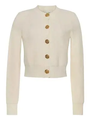 Cara Cara Ellery Floral-button Cardigan - Neutrals