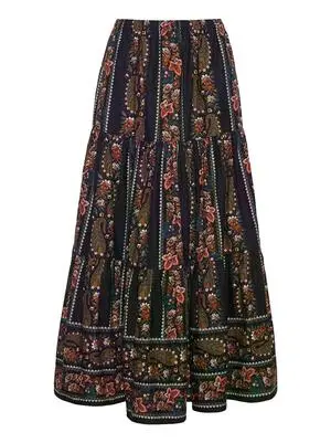 CARA CARA Paisley Tiered Skirt