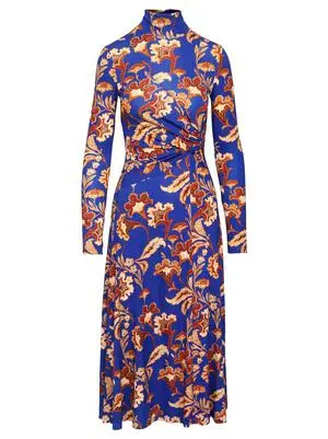 Cara Cara Floral-print Midi Dress - Blue