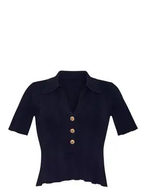 Cara Cara Ivanna Polo Top - Blue