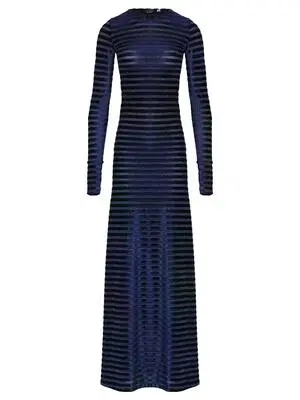 AMIR SLAMA Striped Maxi Dress - Blue