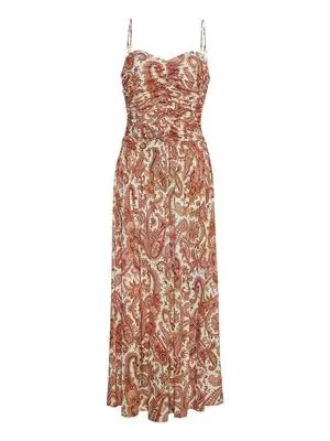 Cara Cara Azalea Paisley Print Dress - Brown