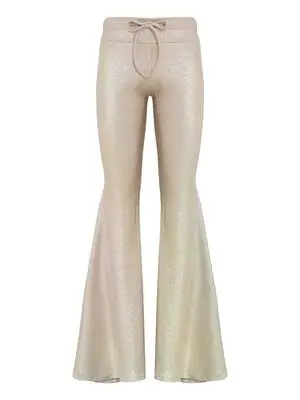 AMIR SLAMA Drawstring Flared Trousers - Neutrals