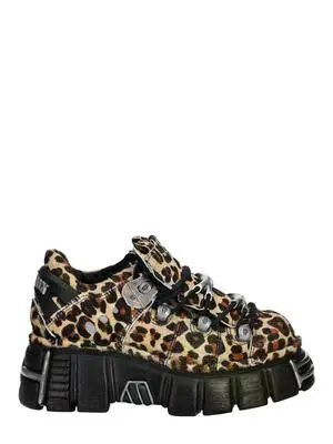 NEW ROCK Leopard-print Platform Sneakers - Neutrals