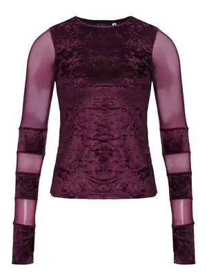 AMIR SLAMA X Astrid Mesh-panel Top - Red