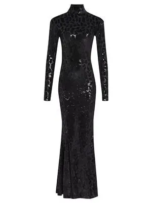AMIR SLAMA X Astrid Sequined Maxi Dress - Black