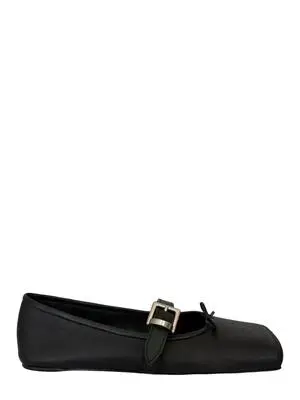 Balenciaga Buckle-strap Ballerina Flats - Black