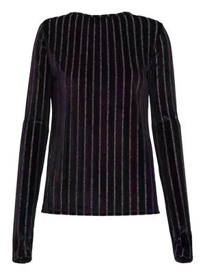 AMIR SLAMA X Astrid Striped Top - Purple