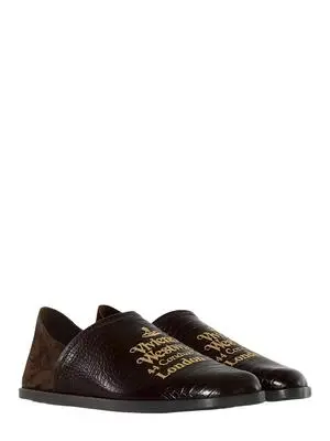 VIVIENNE WESTWOOD Tuesday Crocodile-effect Loafers - Brown