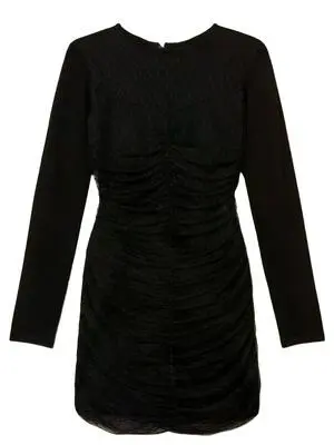TWINSET Tulle-paneled Knitted Dress - Black