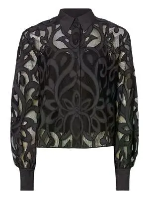 TEMPERLEY LONDON Lois Embroidered Balloon-Sleeve Shirt