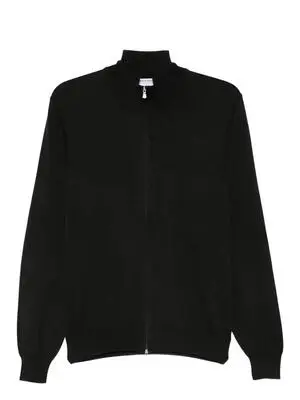 GRAN SASSO Zip-front High-neck Cardigan - Black
