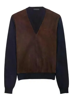 Prada V-neck Sweater - Brown
