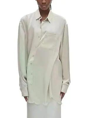 ANN DEMEULEMEESTER Elisabeth Long-sleeve Shirt - Neutrals