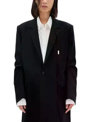 ANN DEMEULEMEESTER Thor Wool Blazer - Black