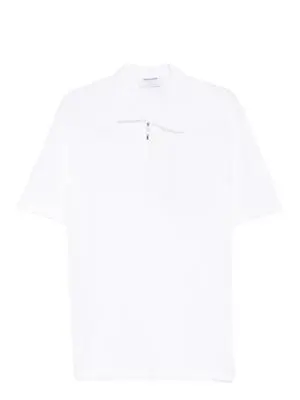 GRAN SASSO Zip-front Polo Shirt - White