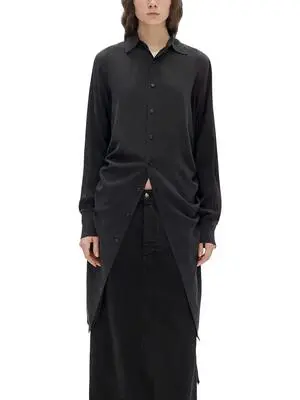 ANN DEMEULEMEESTER Halina Crepe Shirt - Black
