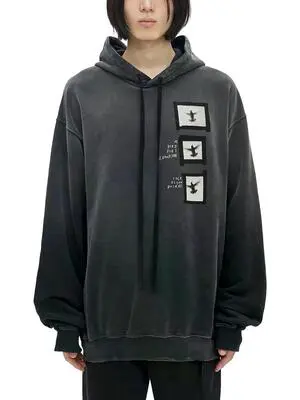 ANN DEMEULEMEESTER Ollie Printed Hoodie - Black