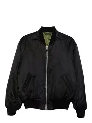 TOM FORD Silk Bomber Jacket - Black