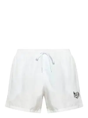 Moschino Logo Swim Shorts - White