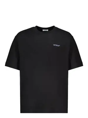 Off-White Barber Arrow Cotton T-shirt - Black