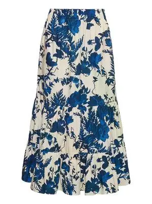 CARA CARA Floral-Print Tiered Skirt