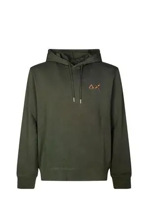 SUN 68 Logo-embroidered Hoodie - Green