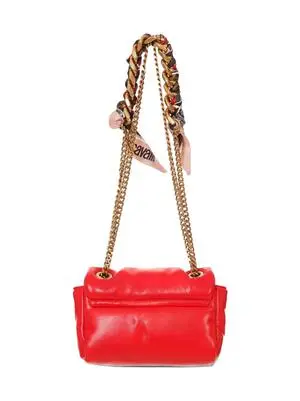 Just Cavalli Quilted Mini Bag With Chain Strap - Red