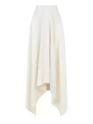 TOD'S Asymmetric High-waisted Skirt - White
