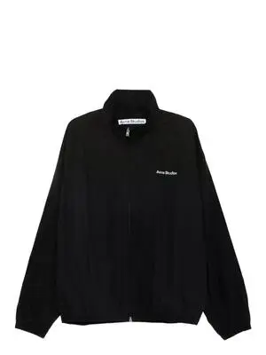 Acne Studios Embroidered Logo Zip-up Jacket - Black