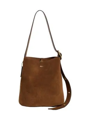 COACH® Suede Bleeker Bucket Bag - B4/warm Brown