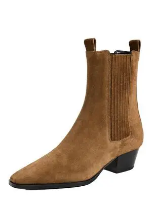 AeydĒ Agata Cow Suede Chelsea Boots Tobacco